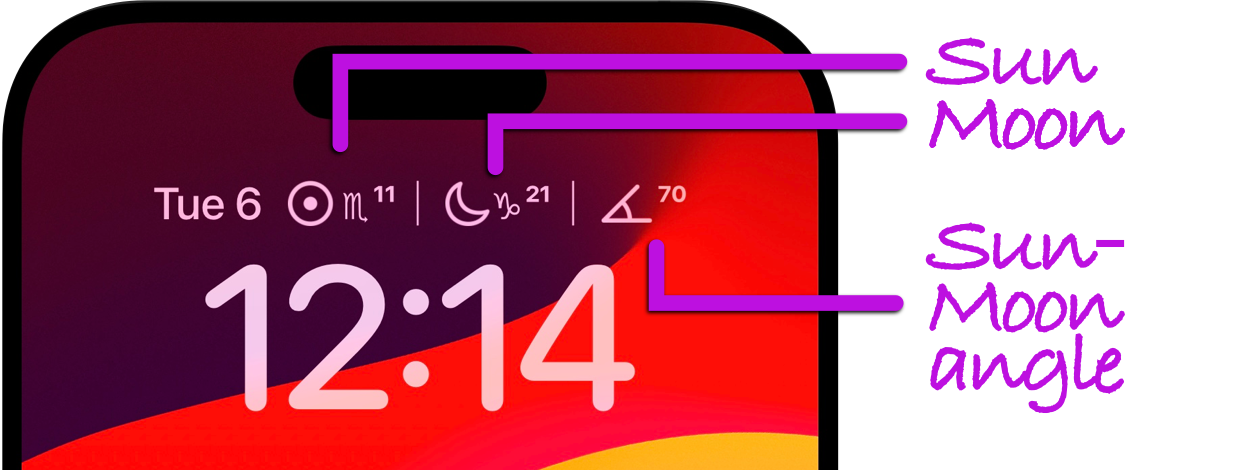 Current Moon phase and cycle widgets for your Lock Screen and Home Screen