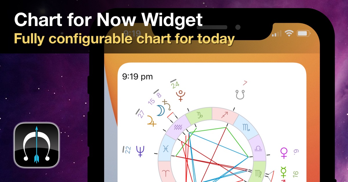 Astrological chart widget for your Home Screen