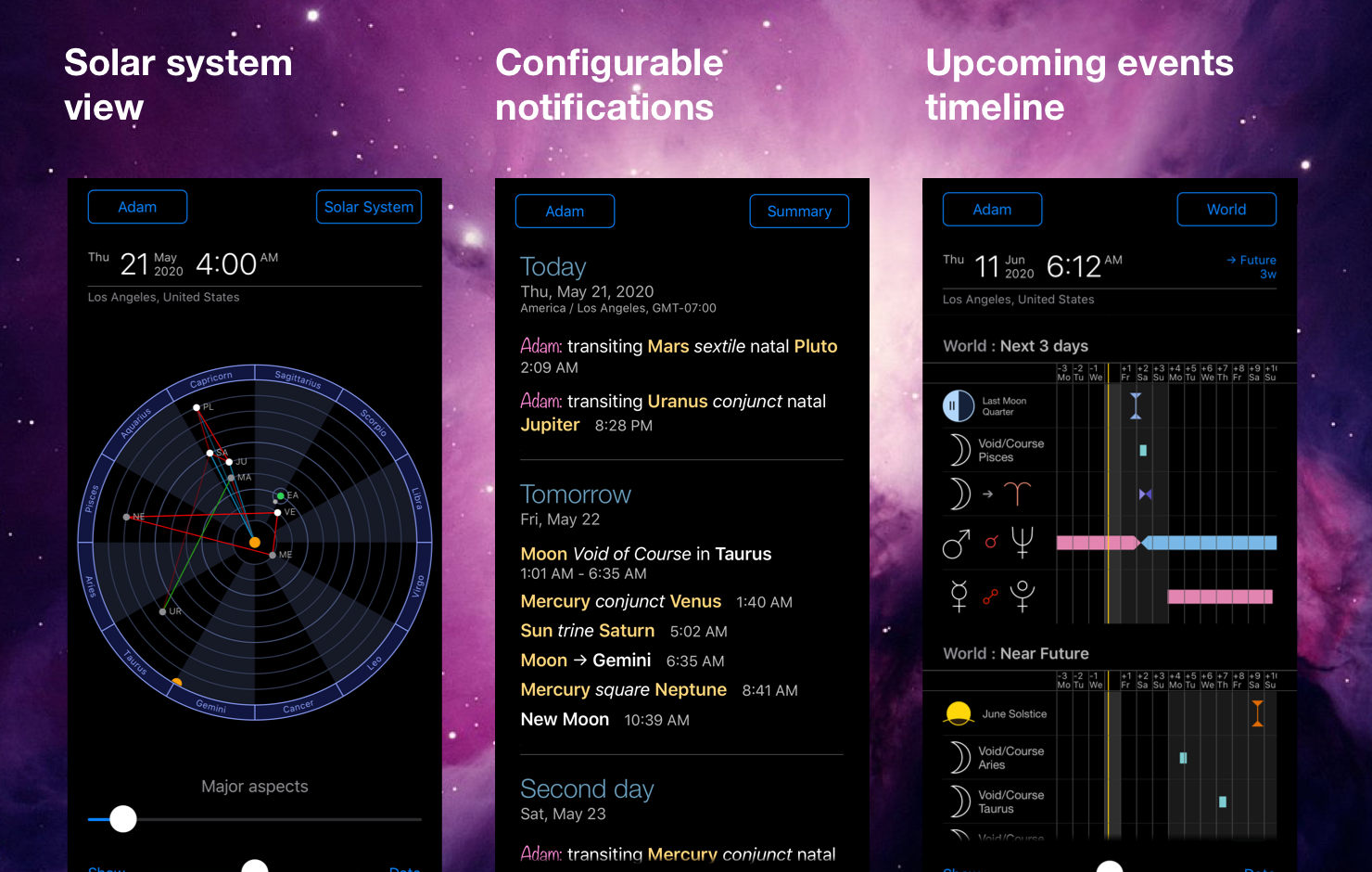 Time Nomad FREE astrology app for iPhone and iPad